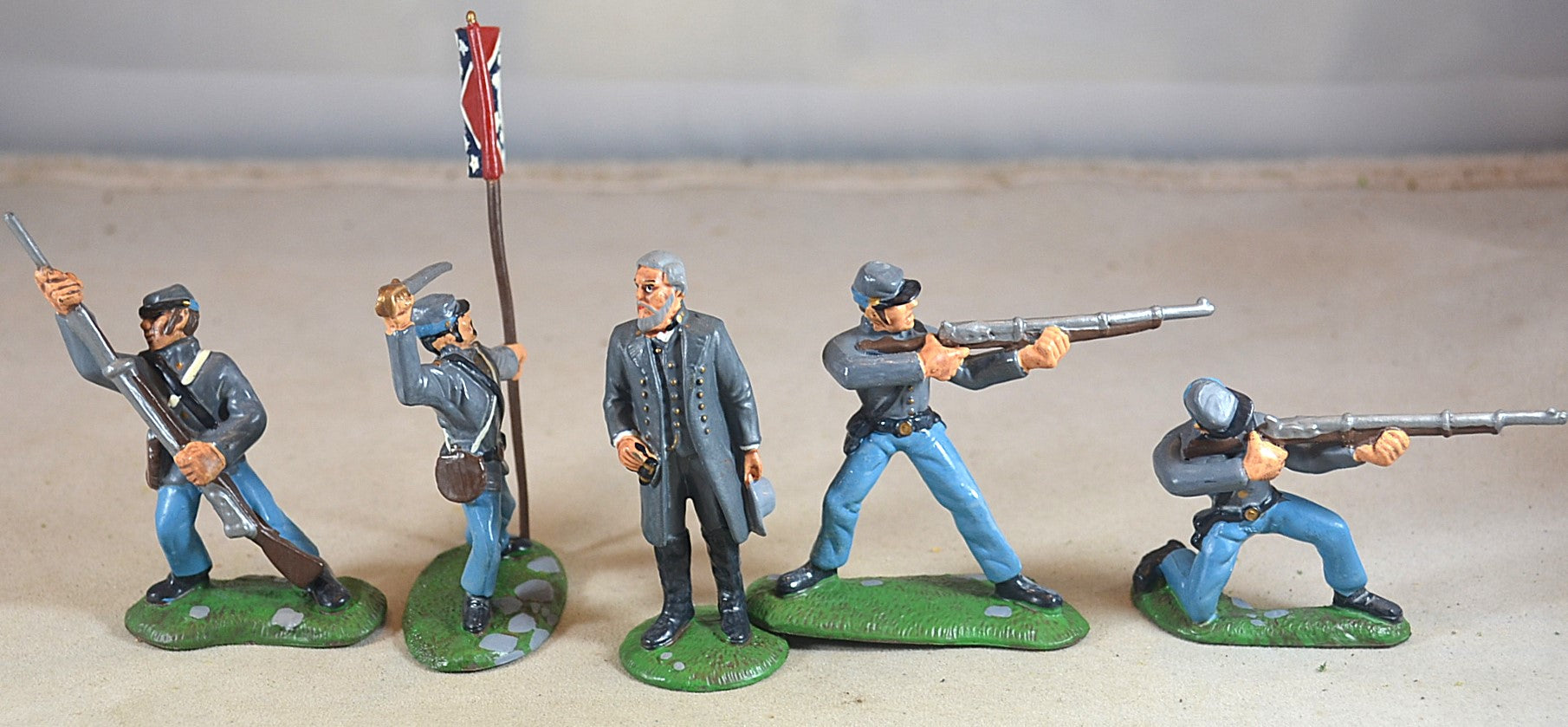 BMC Painted Civil War Confederate 5 PC Figure Set – MicShaun's Closet