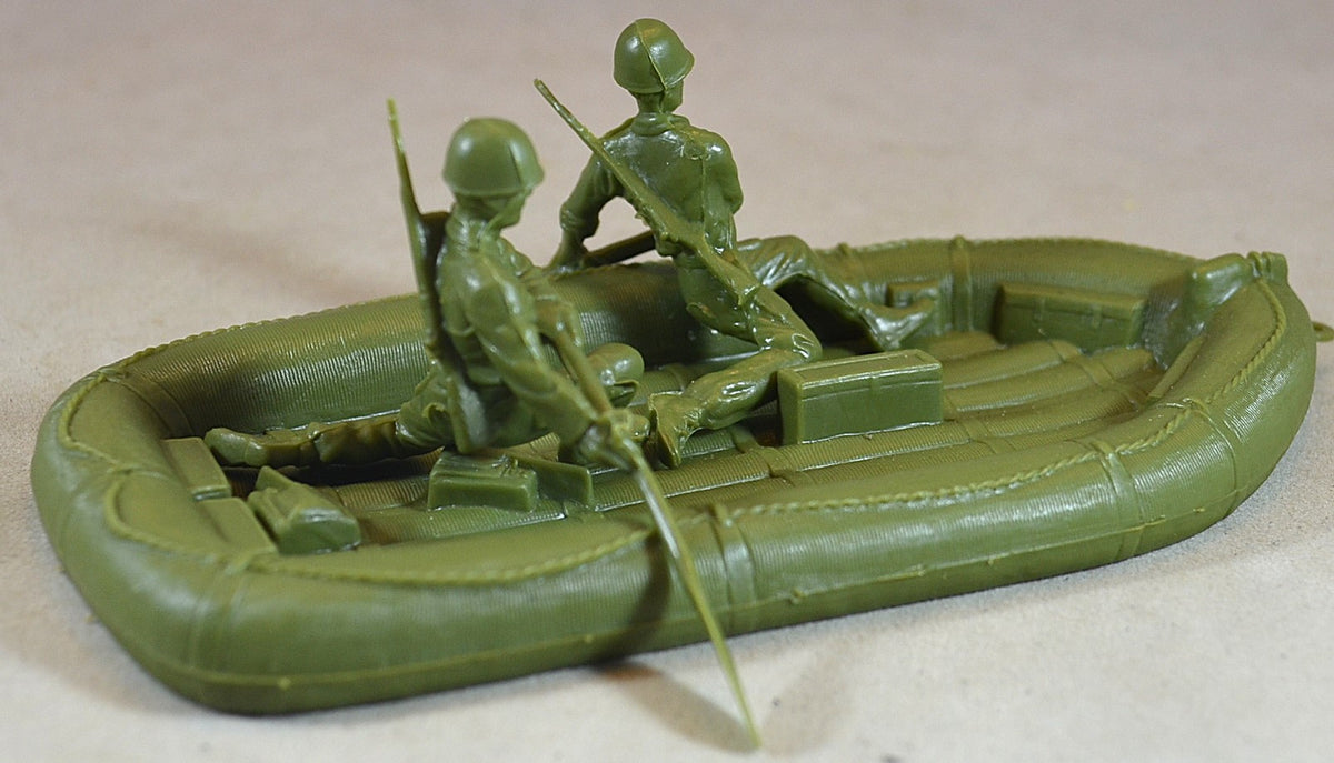 Marx US Rubber Raft & GI Oarsmen WWII D-DAY Light Green – MicShaun's Closet