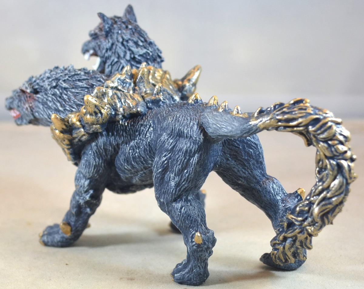 Painted Mythical Orthrus (2-headed dog) Hell Hound Figure Greek Mythol ...