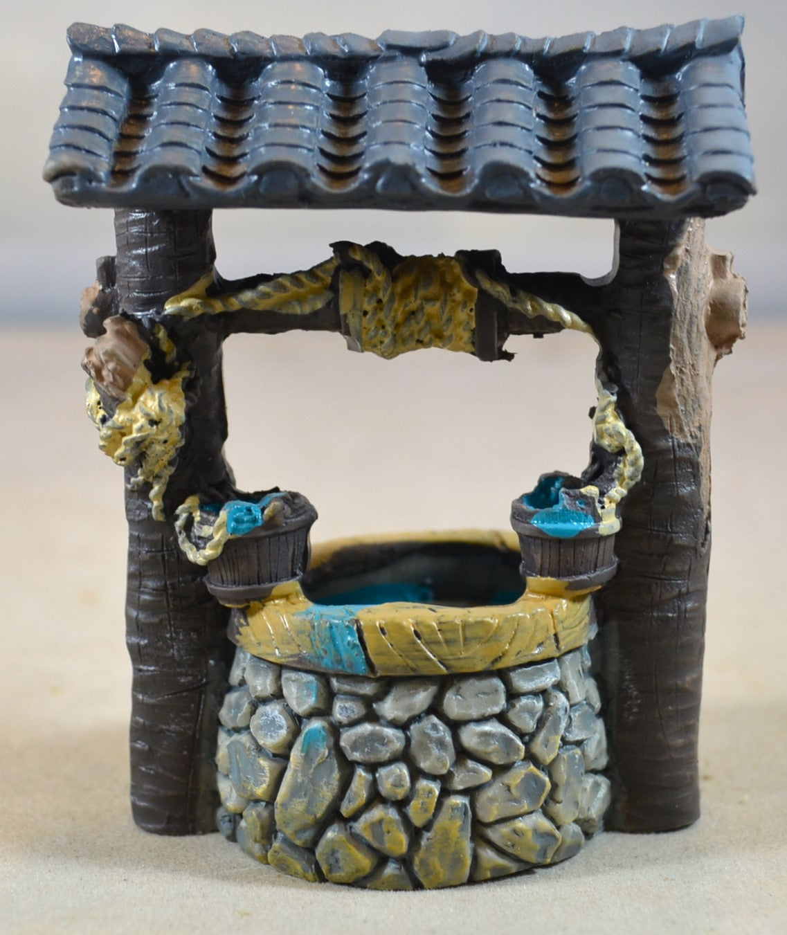 Hand Painted Stone Water Well with Roof – MicShaun's Closet