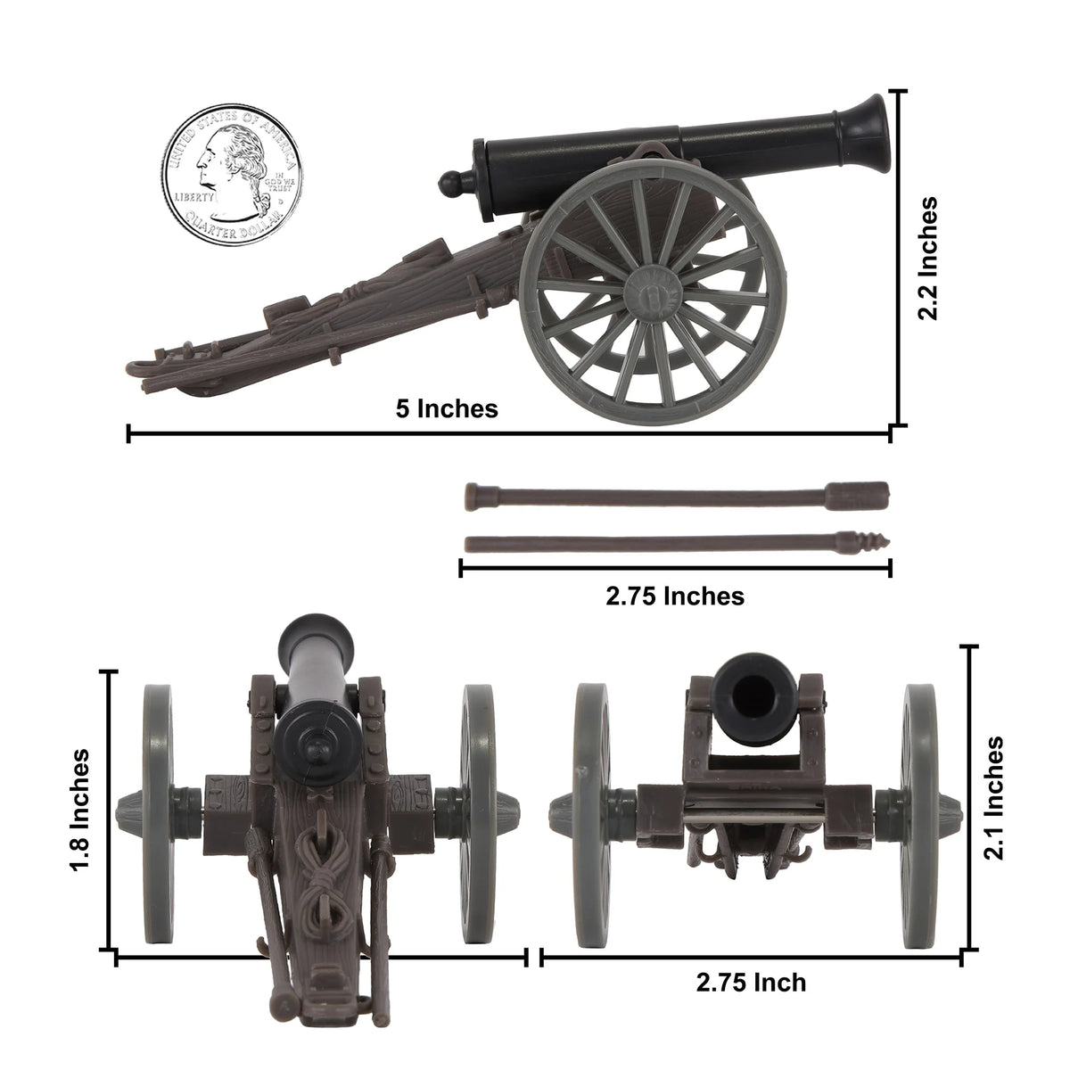 BMC CTS Civil War Cannon 3-Piece Artillery Set – MicShaun's Closet