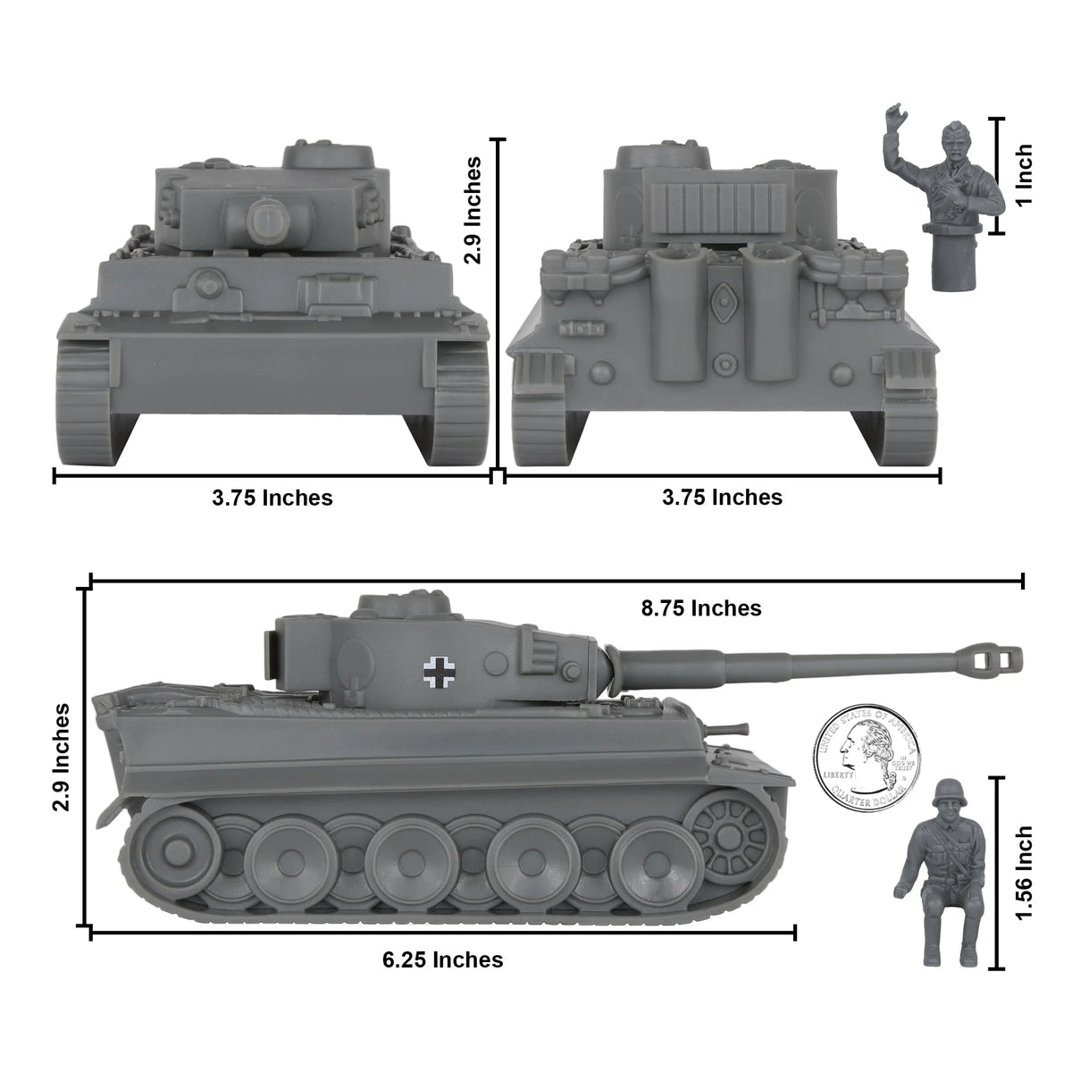 BMC CTS WW II German Tiger Tank with Insignia – MicShaun's Closet