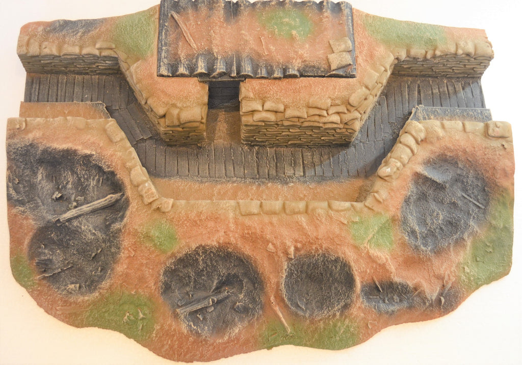 Atherton Scenics Painted WWII WWI Trench Center Interior Command Bunke ...