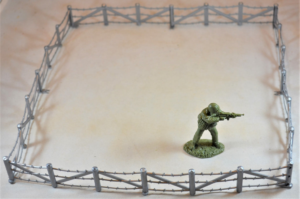Marx WWII D-Day Barbed Wire Fence Set Silver – MicShaun's Closet