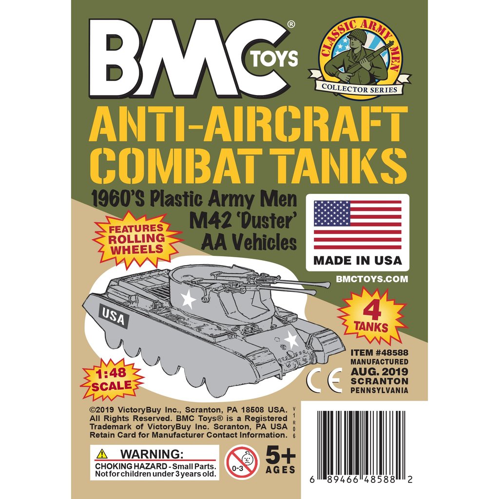 BMC Classic Payton Anti-Aircraft Tanks 4 Piece Set Olive Drab ...